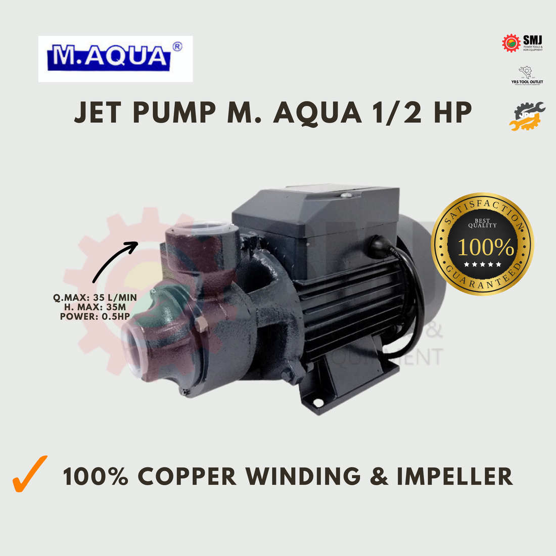 Jet Electric Water Pump Booster Pump M. Aqua – YRS Tool Outlet